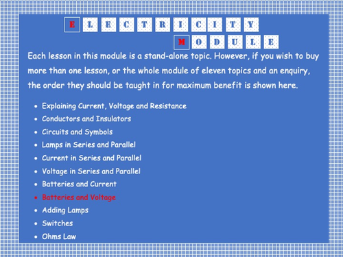 Current Electricity - Batteries and Voltage Homeschool and Distance ...