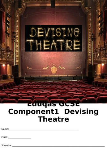 Eduqas Component1 Devising Theatre Booklet | Teaching Resources