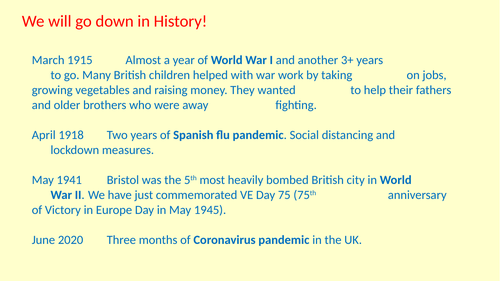 Create a lockdown timeline | Teaching Resources