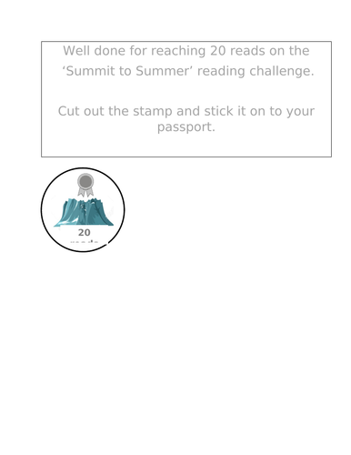 Reading Passport -and stamps 30 day challenge | Teaching Resources