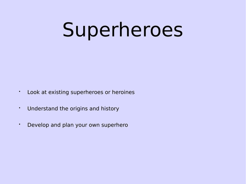 Superheroes | Teaching Resources