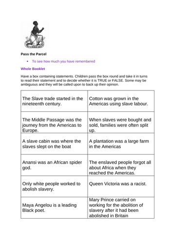 Black History Month The Transatlantic Slave Trade | Teaching Resources