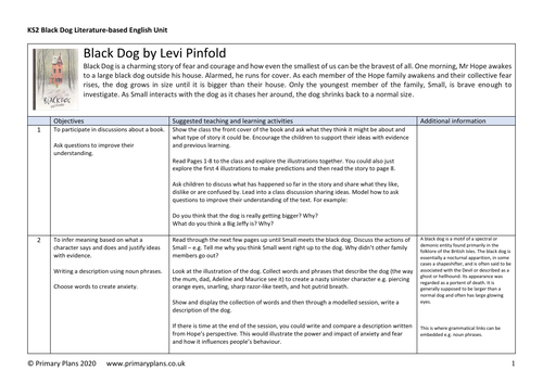 KS2 Literature-based unit on Black Dog by Levi Pinfold | Teaching Resources