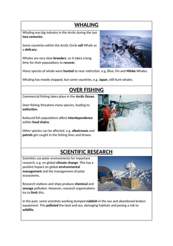 Human Impacts on the Arctic (OCR GCSE) | Teaching Resources