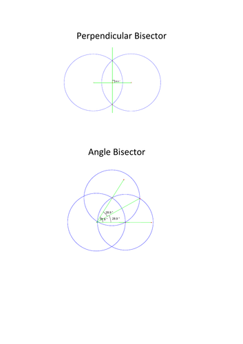 Constructions - Angle and Perpendicular Bisectors | Teaching Resources