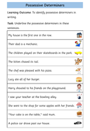Possessive Determiners | Teaching Resources