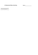 Friendship Diamond Nine Worksheet | Teaching Resources