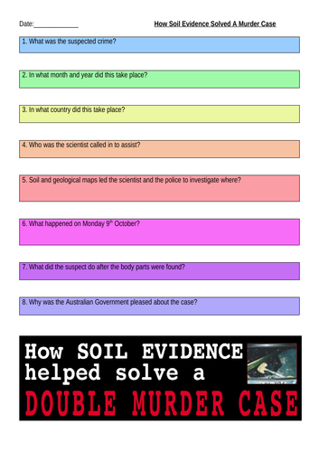 Whodunnit - soil analysis to solve a murder | Teaching Resources