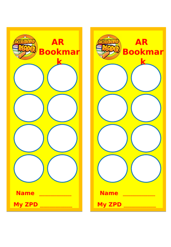 Accelerated Reader Reward Bookmark | Teaching Resources