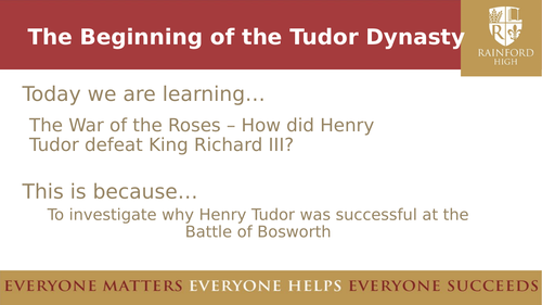The Tudors - The War of the Roses | Teaching Resources