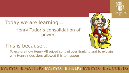 Tudors: Henry VIIs consolidation of power | Teaching Resources