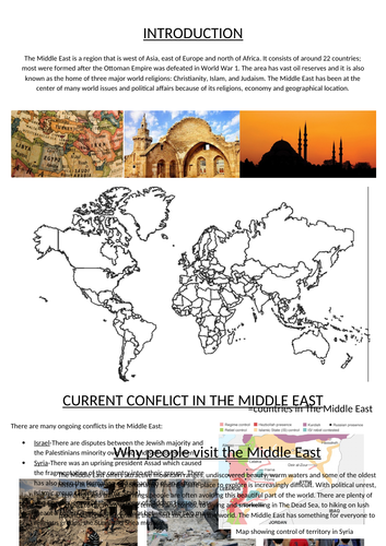 The Middle East geography project | Teaching Resources