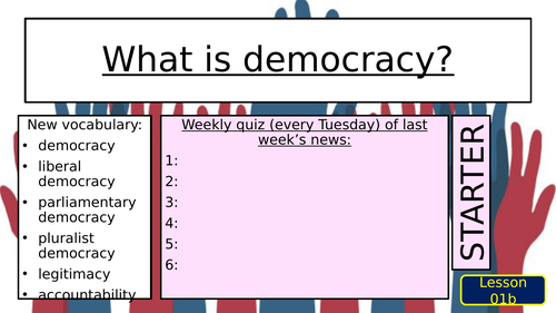 Edexcel A Level UK Politics Lessons 1-3 (Representative & Direct ...