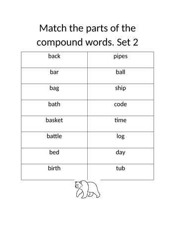 Compound Words 1 | Teaching Resources