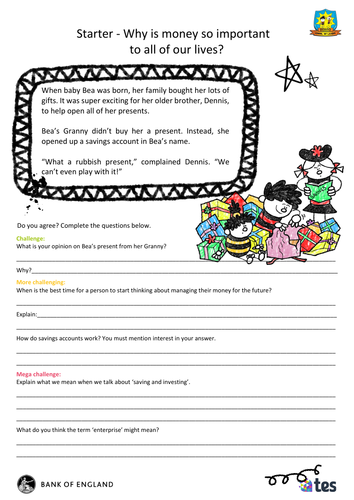 Lesson 8 Money and me - Why is money so important? (Scottish curriculum ...