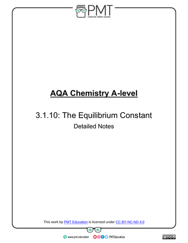 AQA A-level Chemistry Detailed Notes | Teaching Resources