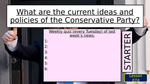 Edexcel A Level UK Politics Lessons 24-27 (The Conservative Party ...