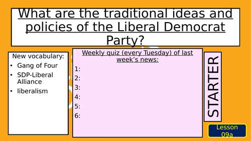 Edexcel A Level UK Politics Lessons 32-33 (The Liberal Democrat Party ...