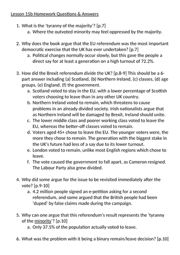 Edexcel A Level UK Politics Lessons 48-50 (Referendums) | Teaching ...