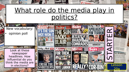 Edexcel A Level UK Politics Lessons 61-65 (Influence of the Media ...