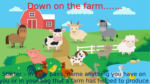Economic Geography - Down on the farm | Teaching Resources