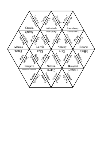 European Capital Cities Tarsia Match-Up Puzzle | Teaching Resources