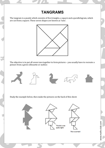 Tangrams (Maths Enhancement Activity) | Teaching Resources