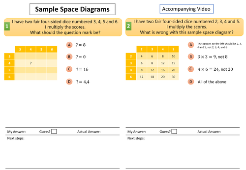 Probability Home / Distance Learning Worksheets and Videos | Teaching ...