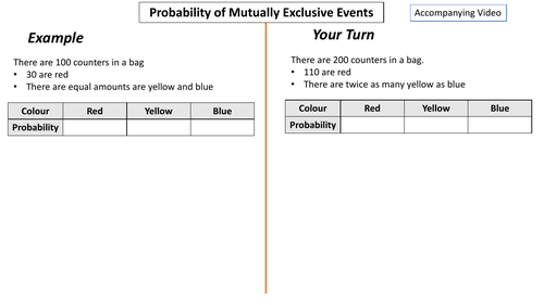 Probability Home / Distance Learning Worksheets and Videos | Teaching ...