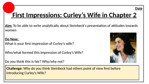 Curley's Wife in Of Mice and Men | Teaching Resources