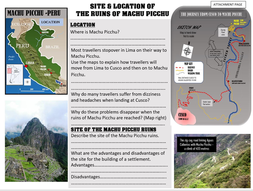 WORLD HERITAGE SITE - THE RUINS OF MACHU PICCHU -PERU | Teaching Resources
