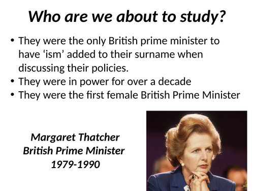 Margaret Thatcher and the Eighties | Teaching Resources