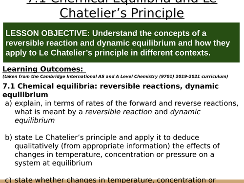 Physical Chemistry #20: Chemical Equilibria & Le Chatelier's Principle ...