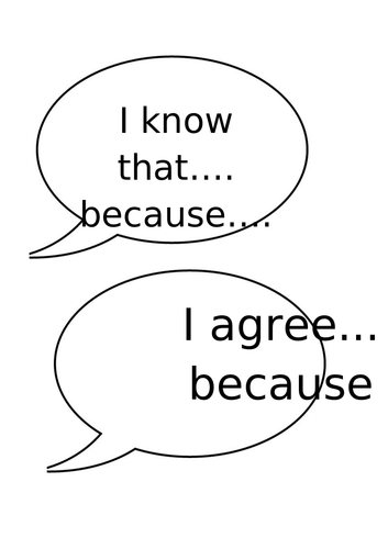 Sentence Stem Speech Bubbles | Teaching Resources