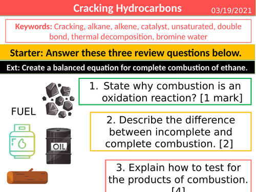 Cracking Hydrocarbons | Teaching Resources