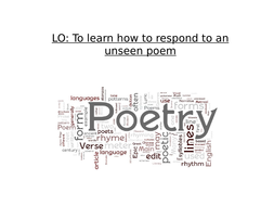 Responding to an unseen poem using 'Coat' - Eduqas specification ...