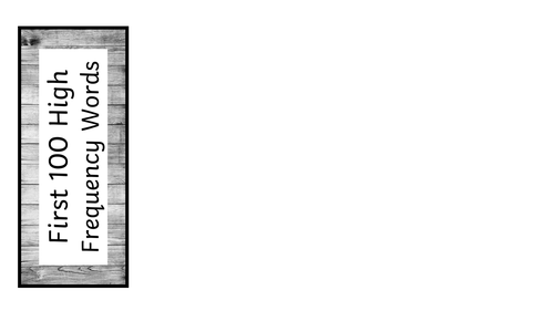 First 100 High Frequency Words flash cards | Teaching Resources