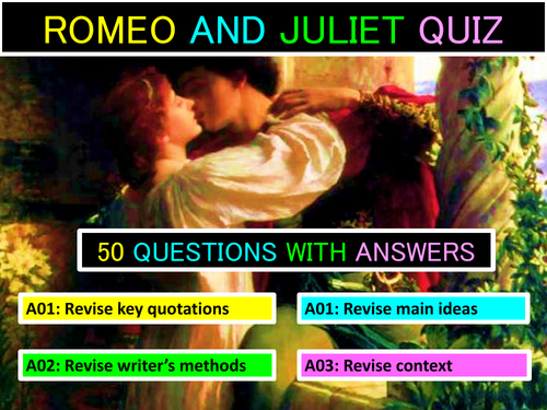 Romeo and Juliet Revision Quiz | Teaching Resources