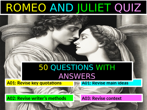 Romeo and Juliet Revision Quiz | Teaching Resources