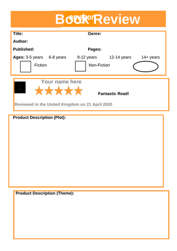 Book Review - Amazon style | Teaching Resources