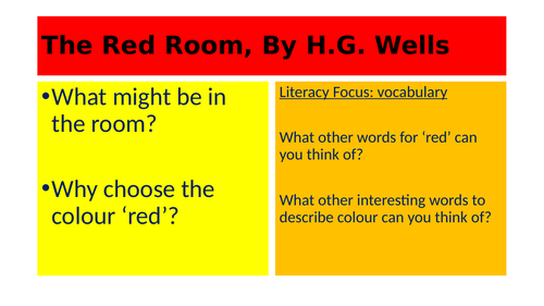 The Red Room by H.G. Wells | Teaching Resources
