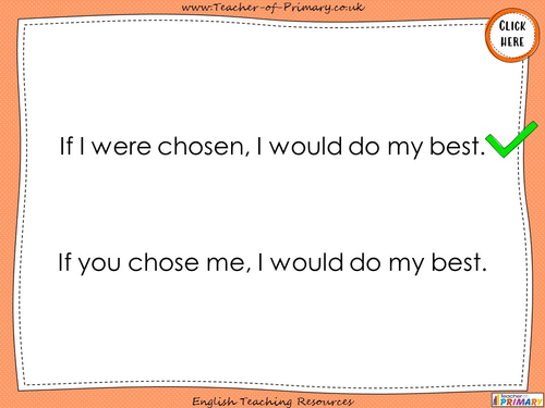 The Subjunctive Form - Year 5 and 6 | Teaching Resources