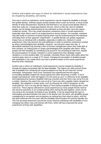Culture and identity model answers | Teaching Resources
