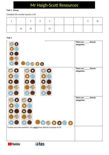 AUTT1 Number: Place value Lesson three- numbers up to 50 | Teaching ...