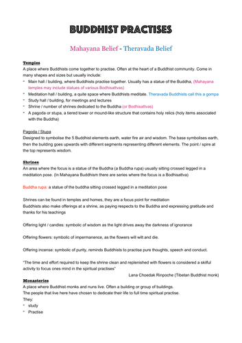 Buddhism AQA A Religious Studies GCSE Revision notes | Teaching Resources Buddhism AQA A Religious Studies GCSE Revision notes | Teaching Resources