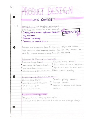 Edexcel gcse product design core content notes (incomplete) | Teaching ...
