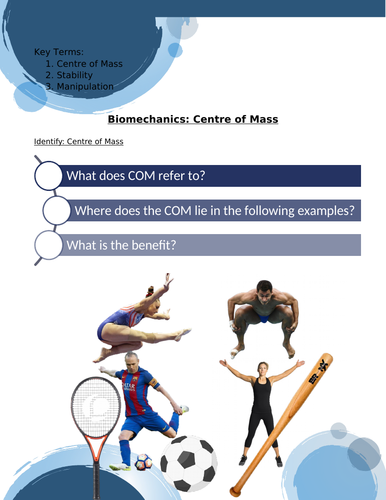 Unit 7: Biomechanics in Sport Science Task C PowerPoint & resources ...