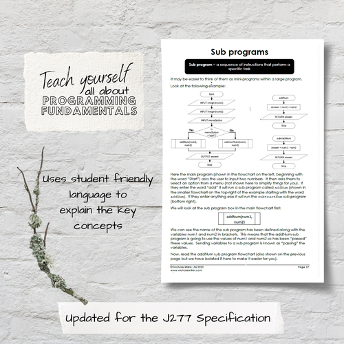 Programming Fundamentals OCR GCSE Computer Science Workbook (J277 ... Programming Fundamentals OCR GCSE Computer Science Workbook (J277 ...