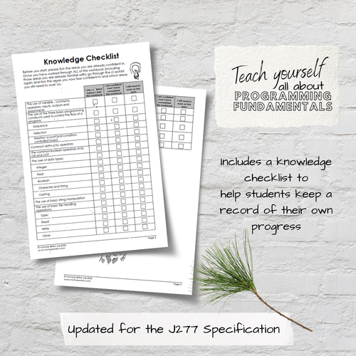 Programming Fundamentals OCR GCSE Computer Science Workbook (J277 ...
