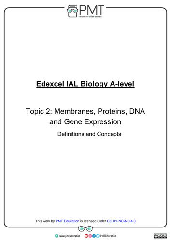 Edexcel IAL Biology Definitions | Teaching Resources Edexcel IAL Biology Definitions | Teaching Resources